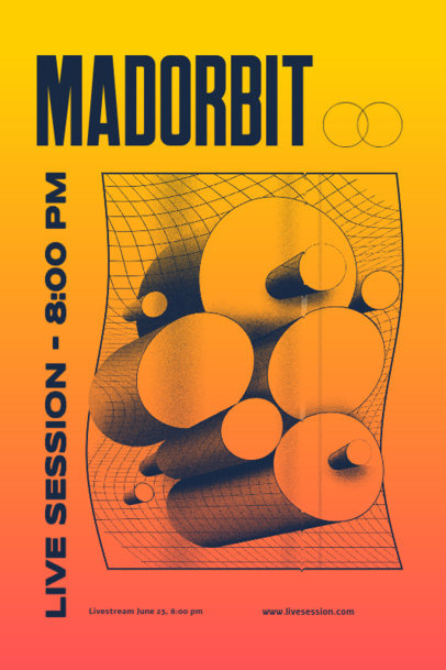Placeit - Abstract Poster Design Generator for a Live Music Session