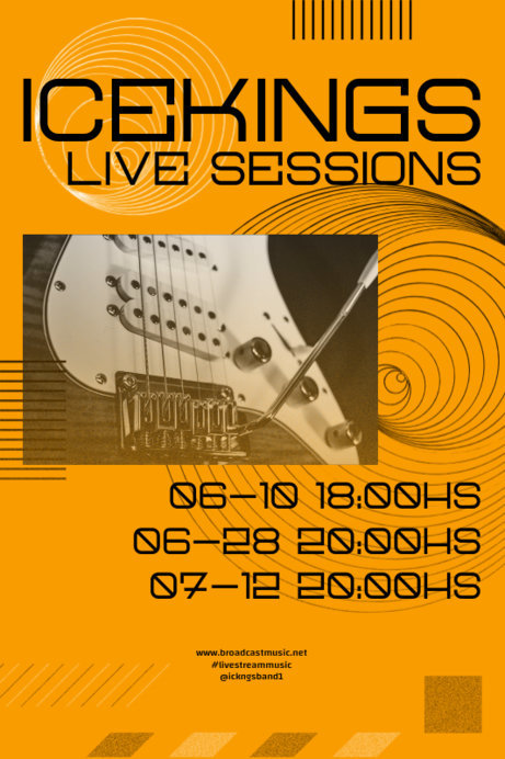 Placeit - Poster Design Maker for a Rock Band Tour Dates Announcement