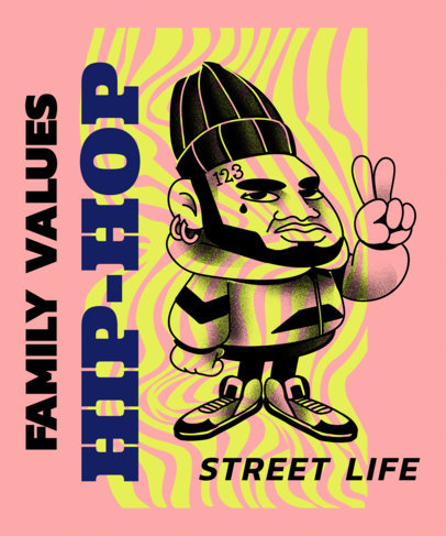 Placeit - Trendy T-Shirt Design Maker with Hip Hop Style Characters
