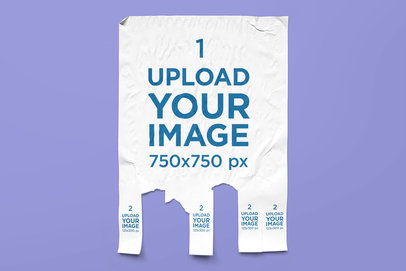 Placeit - Minimalist Mockup of a Tear-Off Ad Flyer