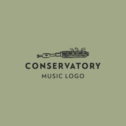 Placeit - Logo Generator for a Music Conservatory Featuring a Wind ...