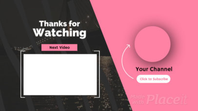 Placeit - YouTube End Card Video Maker with Seamless Motion Graphics
