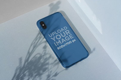 Placeit - Clear Phone Case Mockup Featuring a Minimal Setting