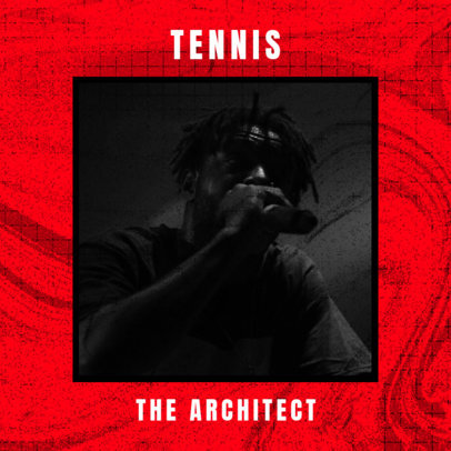 Placeit - R&B Album Cover Creator Featuring a Rapper Performing Live