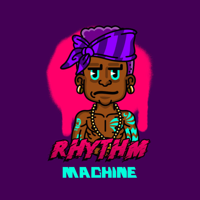 Placeit - Avatar Logo Maker Featuring a Rapper with Bright Tattoos