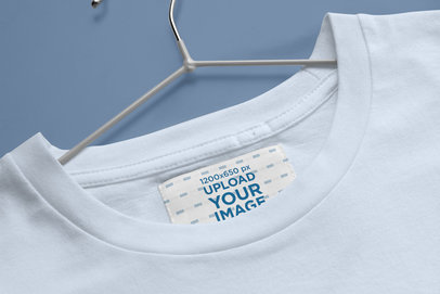 Placeit - Inside Label Mockup of a T-Shirt with a Hanger
