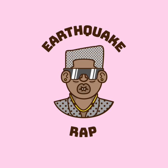 Placeit - Rapper Avatar Logo Generator with a Square Haired Character