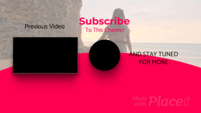 Placeit - YouTube End Screen Video Template Featuring a Background Video