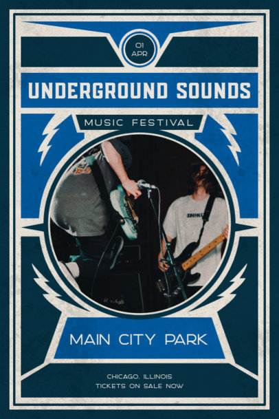 Placeit - Online Poster Maker for a Music Festival Featuring a Band's Photo