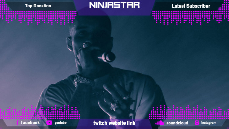 Placeit - Twitch Overlay Generator for a Music Artist