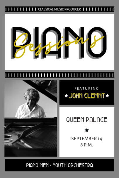 Placeit - Poster Design Creator for a Live Piano Performance