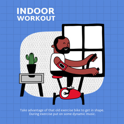 Placeit - Instagram Post Template for Indoor Work Out Tips