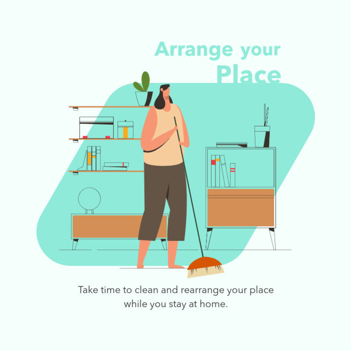 Placeit - Illustrated Instagram Post Design Maker Featuring a Woman ...