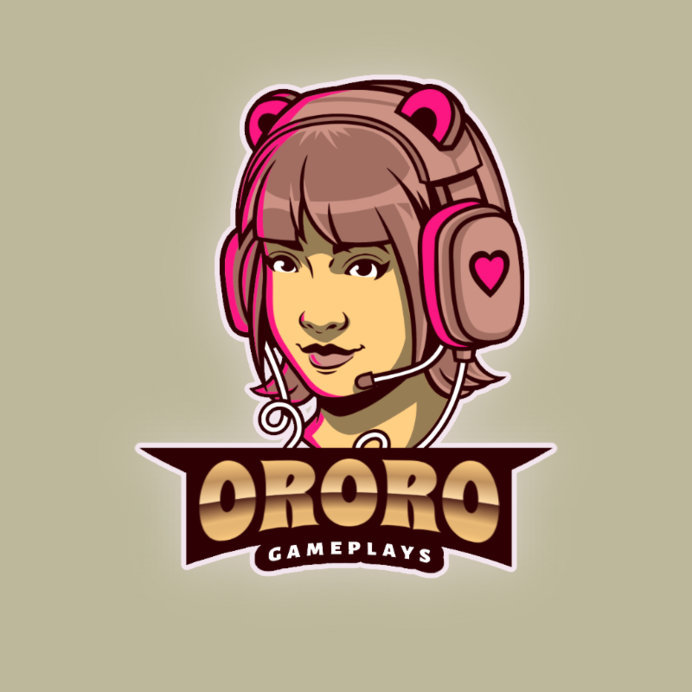 Placeit - Logo Generator for a Gaming Profile Featuring a Female Character
