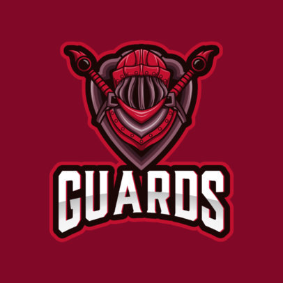 Placeit - Logo Maker for Gamers Featuring a Guard's Armor Illustration