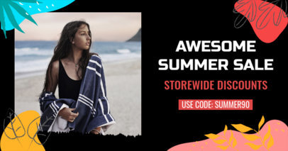 Placeit - Facebook Post Generator Featuring a Summer Discount Code