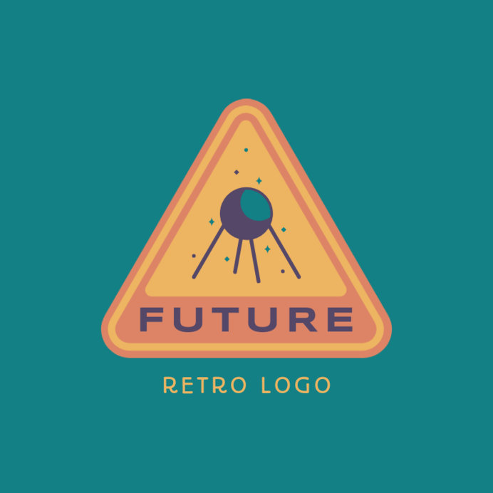 retro futuristic logo design