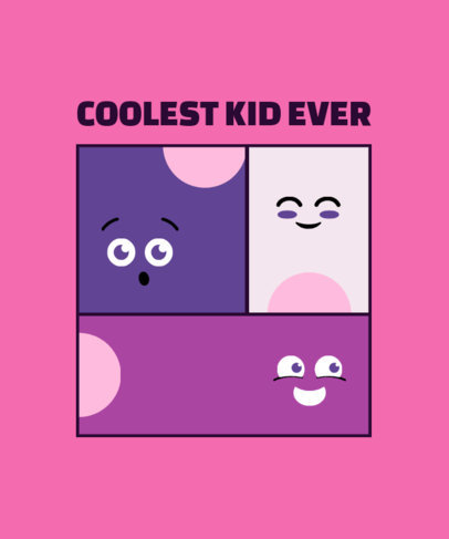 Placeit - T-Shirt Design Template for a Cool Kid