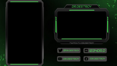 Placeit - Twitch Overlay Design Template Featuring a Vertical Layout