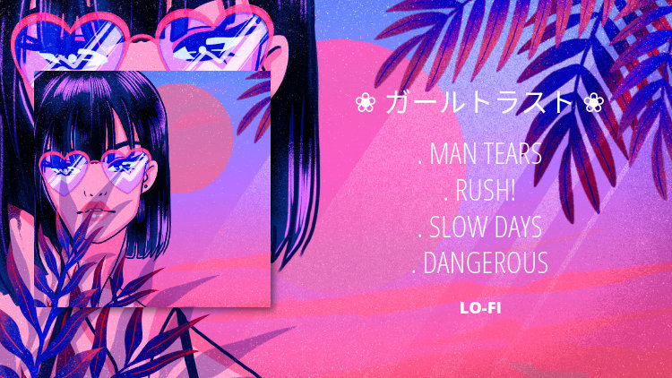 Placeit - YouTube Thumbnail Maker for an EDM Album Featuring Palm Leaves
