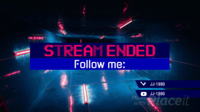 Placeit - Twitch Stream Ending Screen Video Maker with a Retro Gaming Style