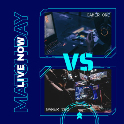 Placeit - Instagram Post Design Template for a Gaming Match with a ...