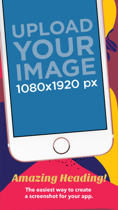 Placeit - Mockup of a Tilted iPhone 7 Showing an iOS App Screenshot