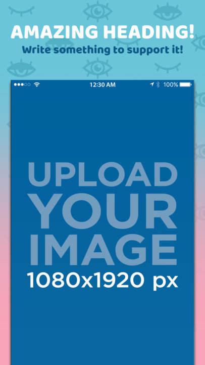 Placeit - Mockup of a Portrait Position Screenshot with a Customizable ...