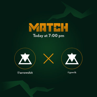 Placeit - Instagram Post Template for a Live Gaming Match