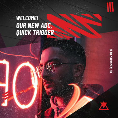 Placeit - Gaming Instagram Post Maker for New Squad Members Welcoming