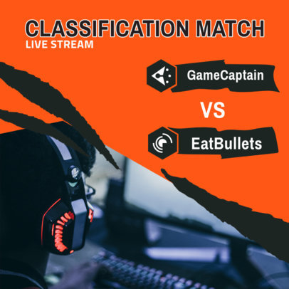 Placeit - Instagram Post Maker for a Match Between Two Gaming Teams