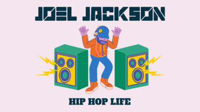 Placeit - Illustrated YouTube Thumbnail Maker with a Rapper Dancing by ...