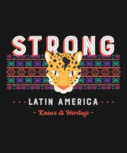 Placeit - T-Shirt Design Maker Featuring a Cheetah Graphic with a Latin ...
