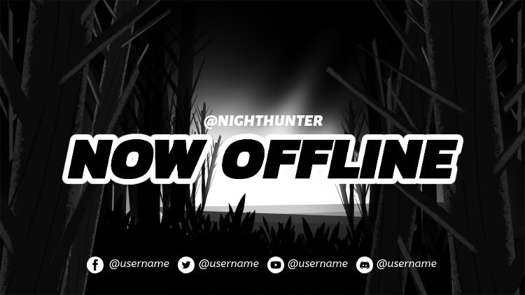 Placeit - Twitch Offline Banner Maker for a Horror Streaming Channel