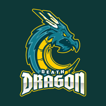 Placeit - MLBB-Inspired Fantasy Logo Template with a Deadly Dragon Graphic