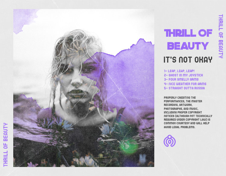 Placeit - Album Back Cover Maker for a Pop Artist Featuring a Stained ...