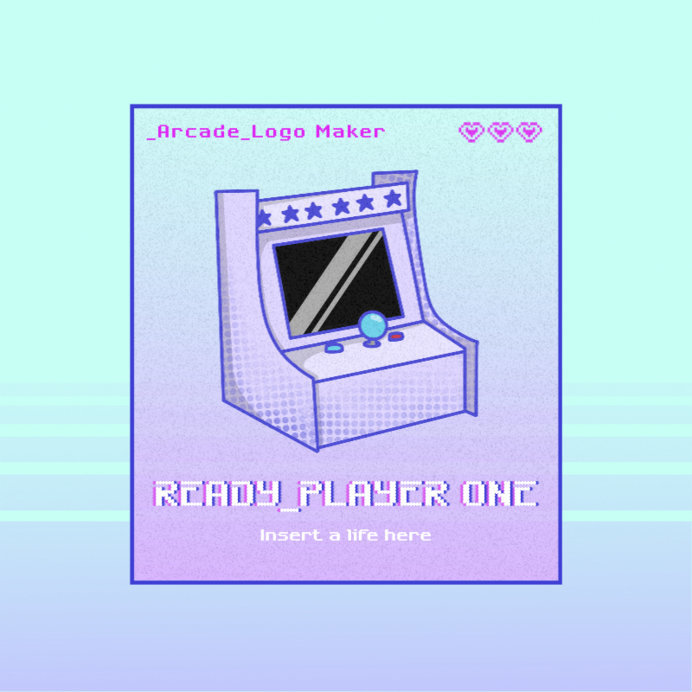 Placeit - Gaming Logo Maker Featuring a Retro Arcade Graphic