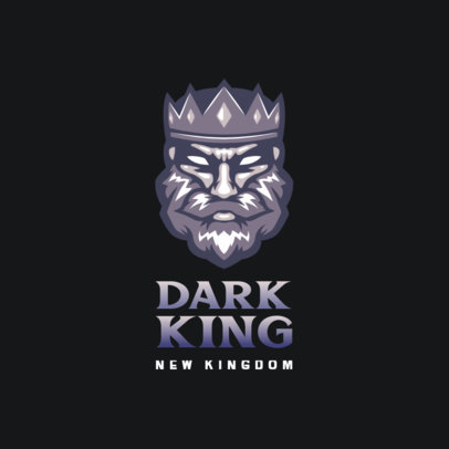 Placeit - Minimalistic Logo Generator for Gamers Featuring an Evil King ...