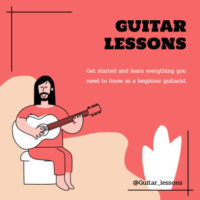 Placeit - Instagram Post Maker for Guitar Lessons at Home