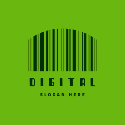 Placeit - Logo Maker Featuring an Arched Bar-Code Graphic