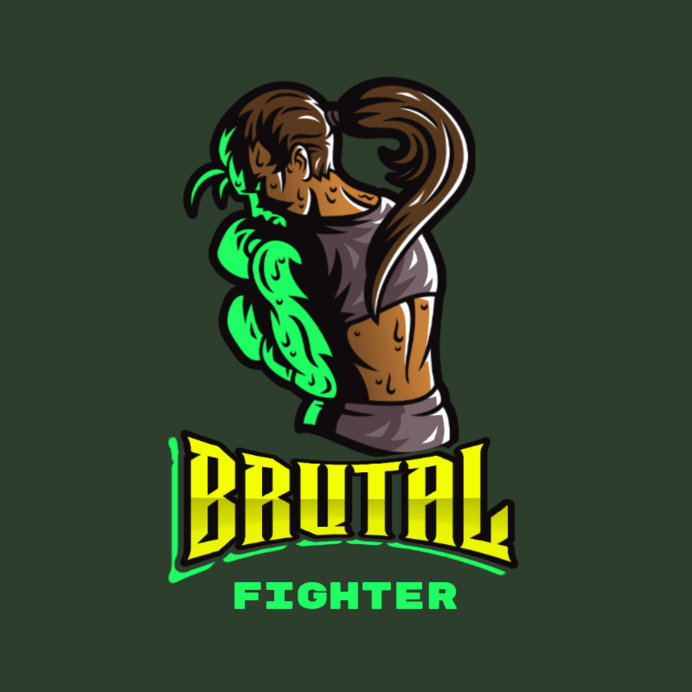 Placeit - Logo Generator Featuring a Fierce Female Fighter
