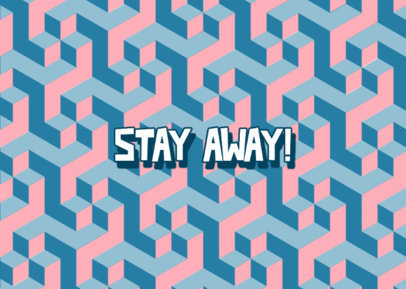 Placeit - Face Mask Design Maker Featuring a Stay Away Text