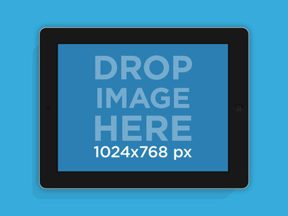 Placeit - iPad Mockup Black Landscape iPad on Background