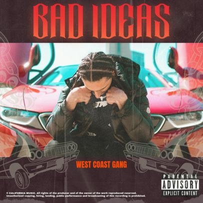 Placeit - Album Cover Creator for a Rap Artist with West Coast Influence