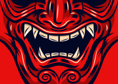 Placeit - Face Mask Design Template of a Devil's Mouth