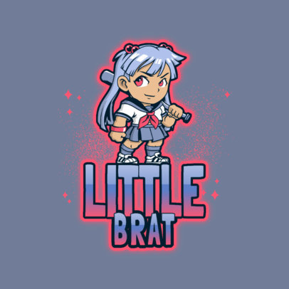 Placeit - Gaming Logo Creator with a Chibi Female Character