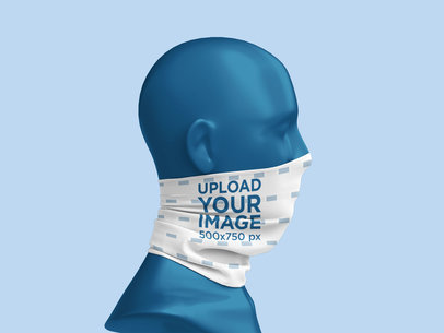 Placeit - Neck Gaiter Mockup Featuring a Mannequin Head