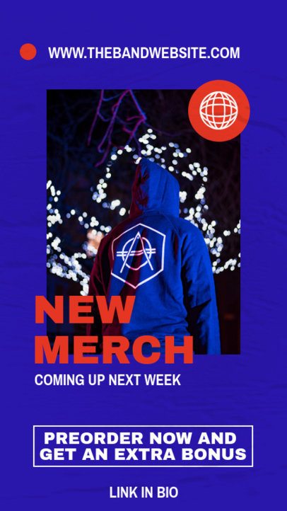 Placeit - Instagram Story Maker for a Music Artist's New Merch Announcement
