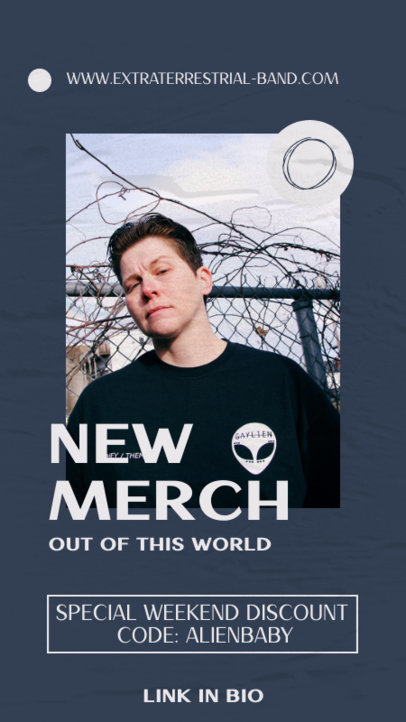 Placeit - Instagram Story Template to Promote a Rock Band's Merchandise