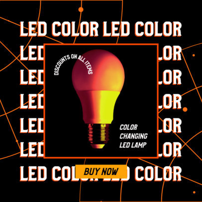 Placeit - Ad Banner Generator for a Dropshipping LED Lamps Sale